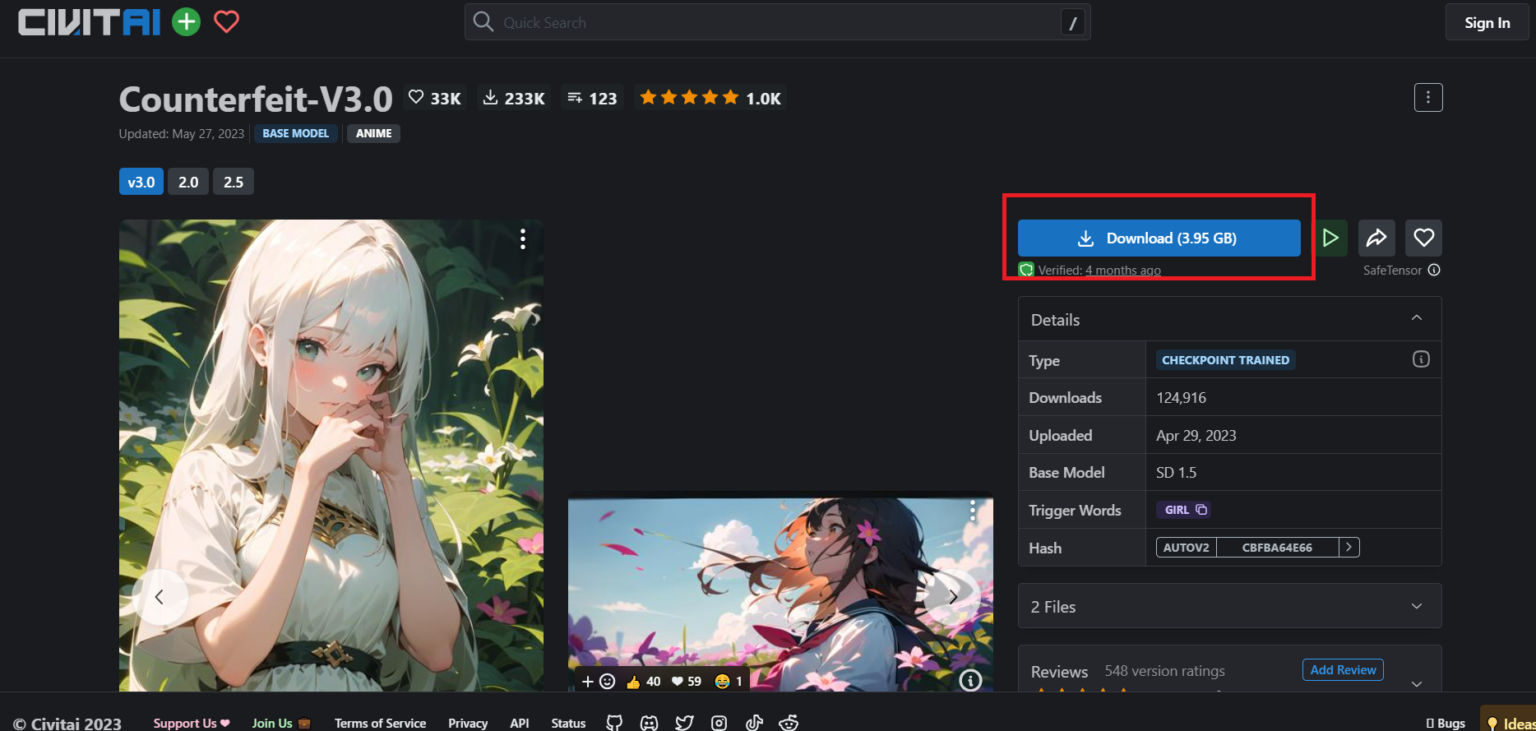 Stable DiffusionのモデルCounterfeit-V3.0の導入方法や商用利用を解説 | romptn Magazine