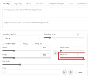 Stable DiffusionのBatch Size(バッチサイズ)とは？Batch Countとの違いも解説 | romptn Magazine