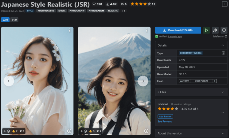 Stable Diffusionのおすすめ実写系モデル一覧！モデルの検索・導入方法も解説 | romptn Magazine