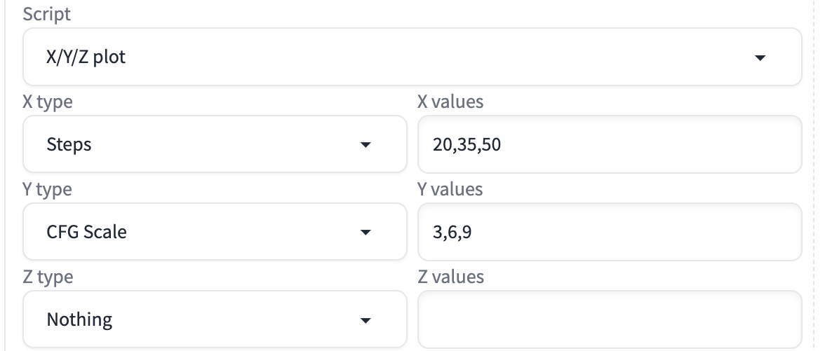 Stable Diffusionの『X/Y/Z plot』の使い方！設定値やプロンプトを比較しよう | romptn Magazine