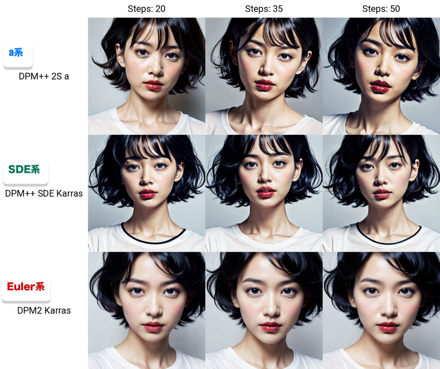 Stable Diffusionでおすすめのサンプラーを紹介！サンプラーごとに比較検証も | romptn Magazine