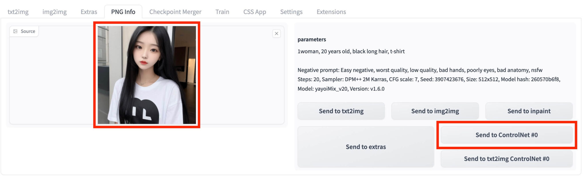 Stable Diffusionの拡張機能『send to ControlNet』の使い方！生成画像をControlNetに簡単送信！ | romptn Magazine