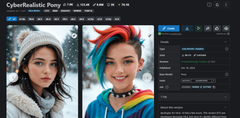 Stable Diffusionで「CyberRealistic Pony」を導入する方法・使い方！ | romptn Magazine